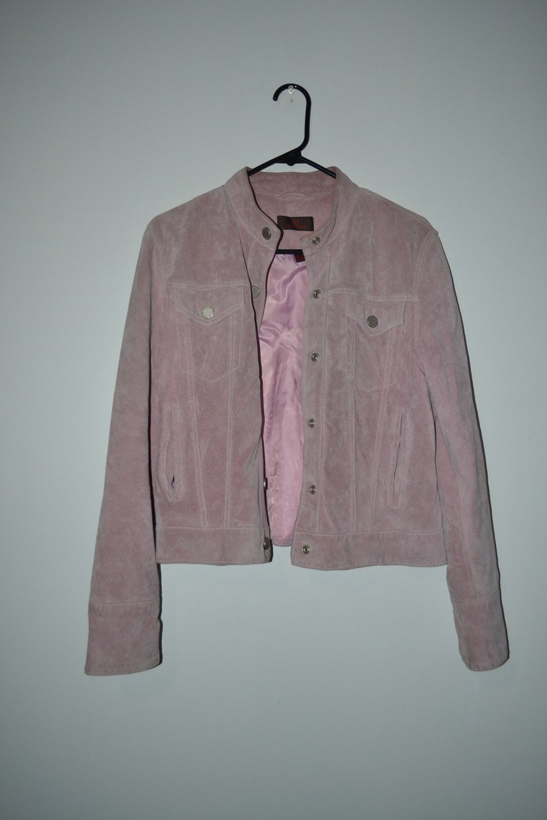 DANIER Vintage Pastel Pink Suede Leather Jacket by Danier - Etsy