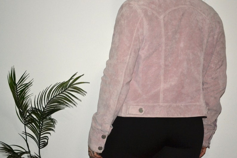 DANIER Vintage Pastel Pink Suede Leather Jacket by Danier - Etsy