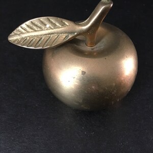 Vintage Brass Apple Bell. Teacher Gift. an Apple a Day. Training Bell ...