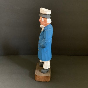 Large Vintage Hand Carved Wooden Sea Captain Figurine. - Etsy