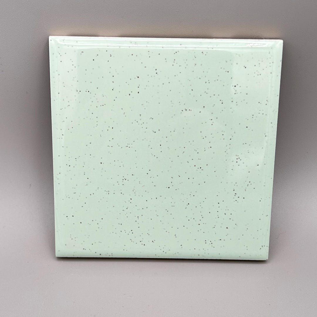 Vintage Romany Spartan Spice Green Tiles. Light Green Speckle. 4 1/4 X ...