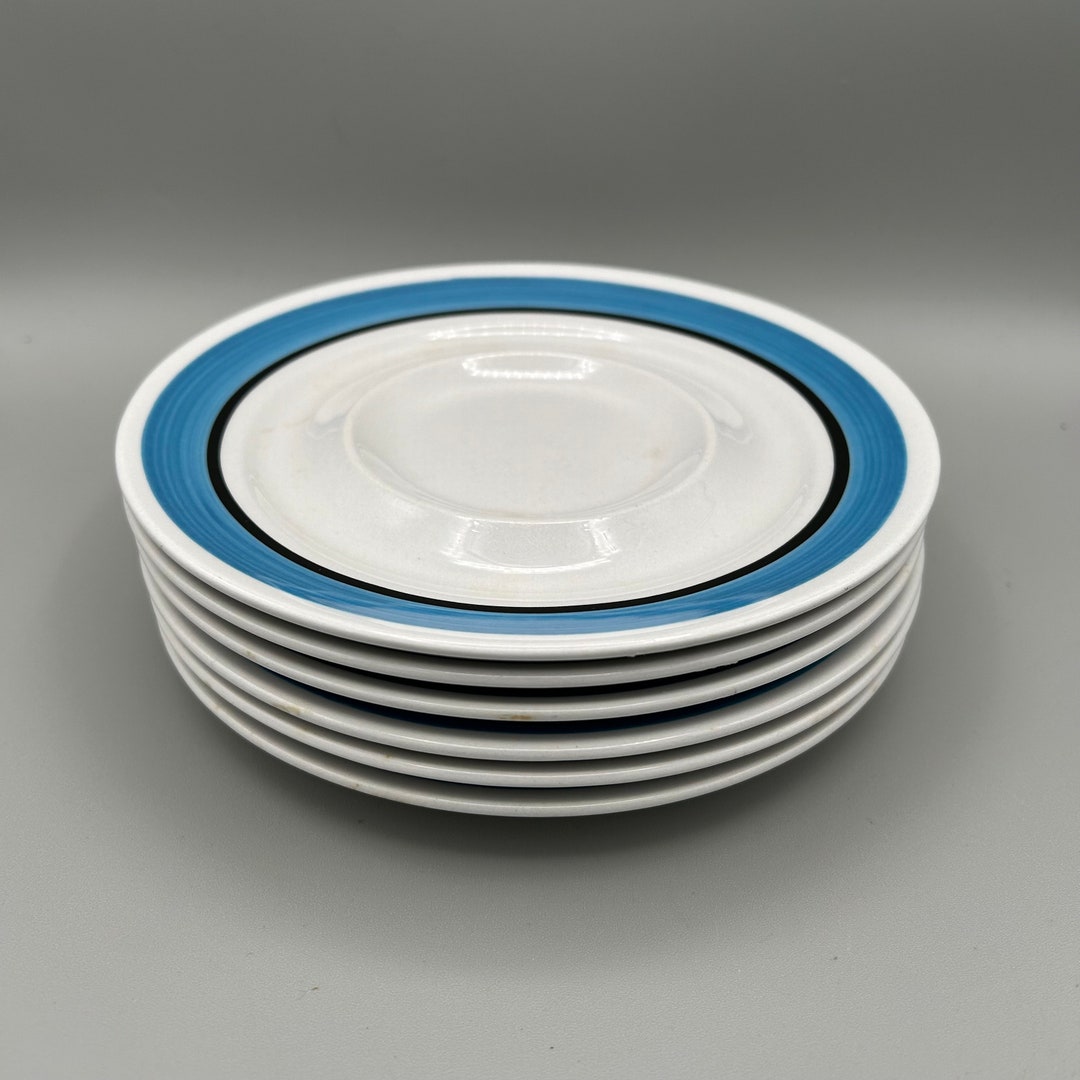 Mikasa Mediterranea Sea Blue Saucers. Lot of 6. Made in Japan. - Etsy