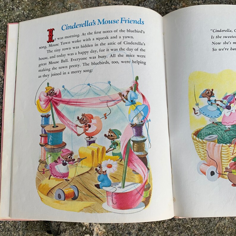 Walt Disney's Storybook Friends Large Vintage Golden - Etsy