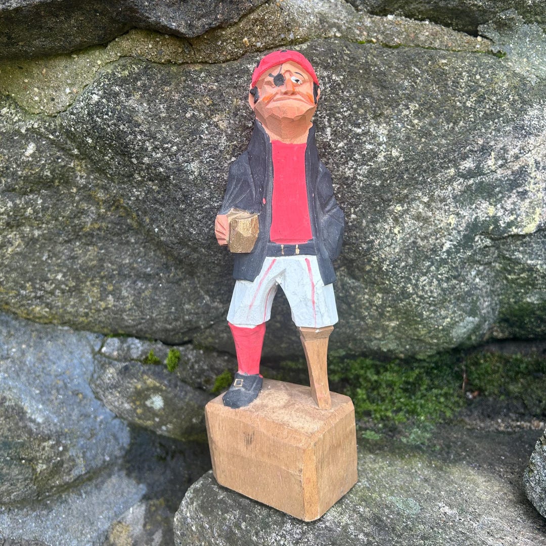 Peg Leg Wooden Sailor Figurine. Old Salt. Vintage Carved Seaman Figure ...