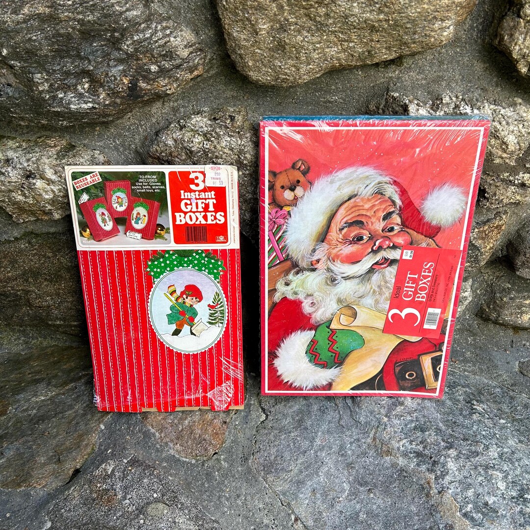 Vintage Christmas Gift Boxes. Lot of 5. 1980s Christmas. Shirt and ...