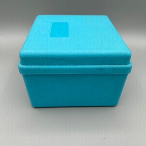 Vintage Sterling Plastics 270 Index Card File Box. 1970. Turquoise. - Etsy