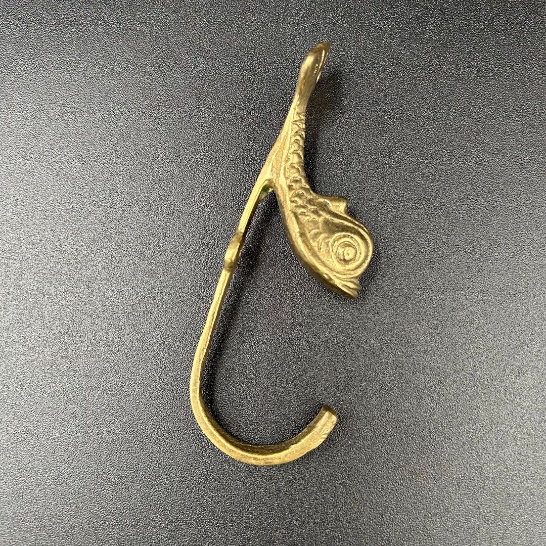 Brass Dolphin Fish Wall Hook. - Etsy