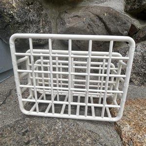 Vintage 1980s Yaffa Design Storage Organizer Rack. White Desk / Kitchen ...