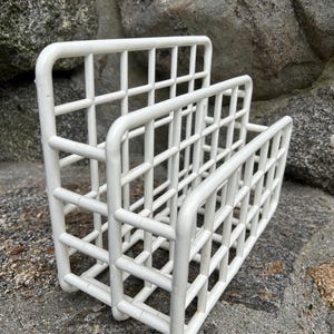 Vintage 1980s Yaffa Design Storage Organizer Rack. White Desk / Kitchen ...