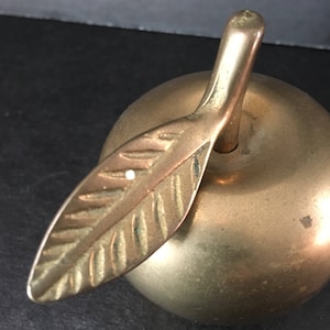 Vintage Brass Apple Bell. Teacher Gift. an Apple a Day. Training Bell ...