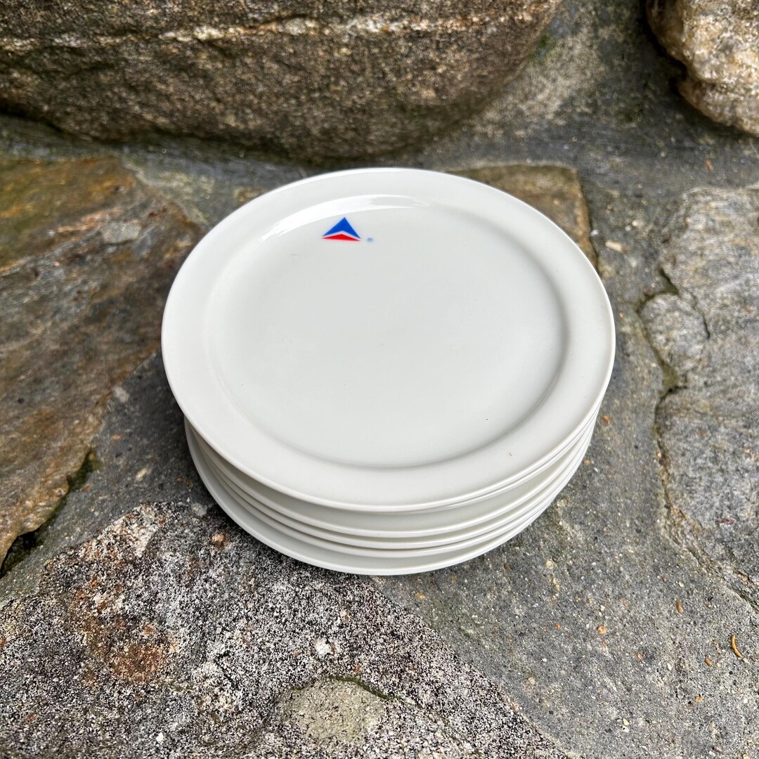 Delta Airlines Dinnerware. Set of 6 Dessert Plates. Abco Tableware New ...
