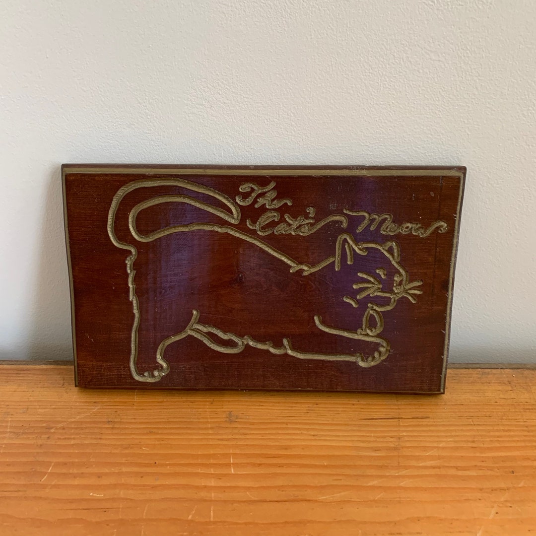 The Cat's Meow Wooden Sign. Handcarved Sign. - Etsy