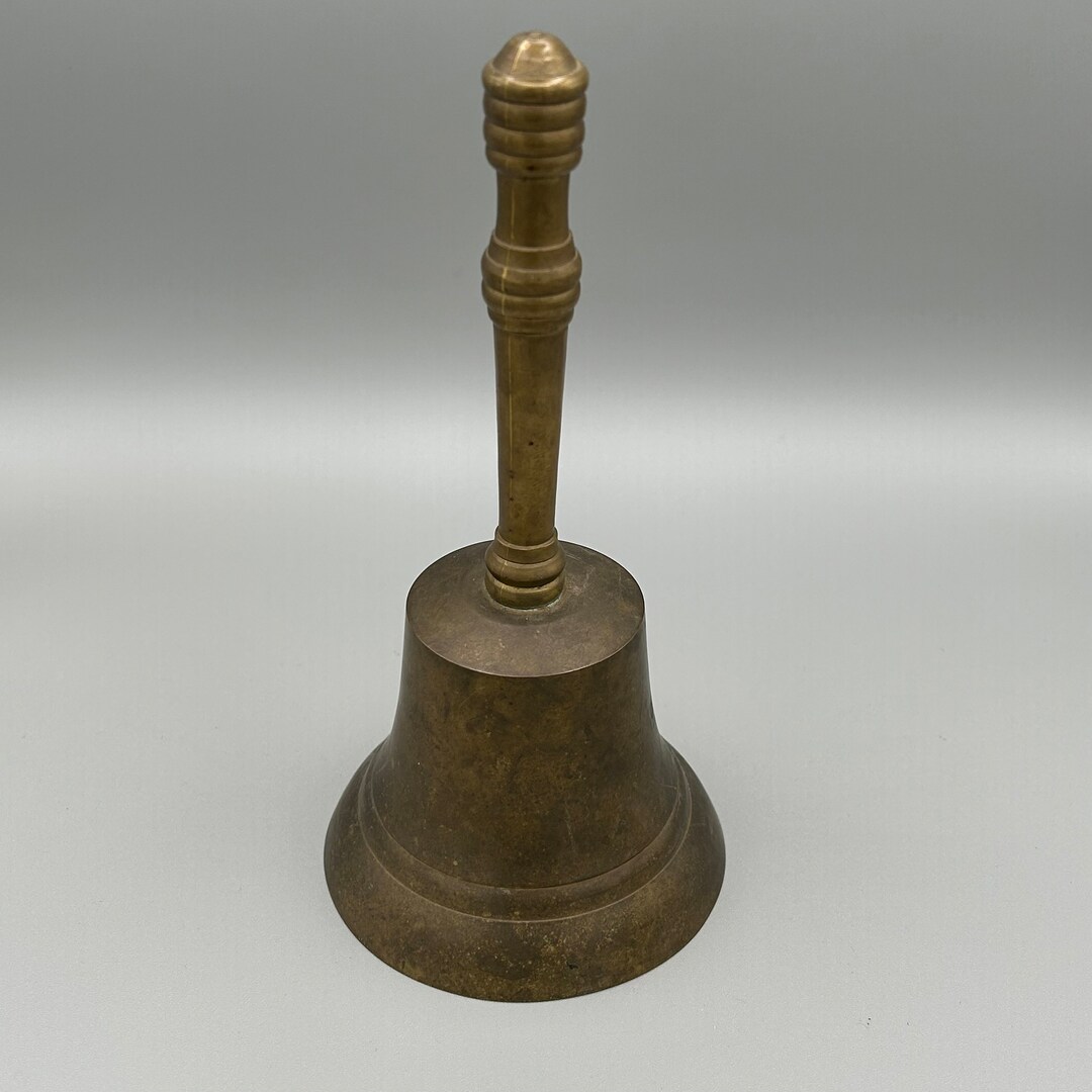 Vintage Brass Long Handle Bell. School Bell. Reception Bell. - Etsy