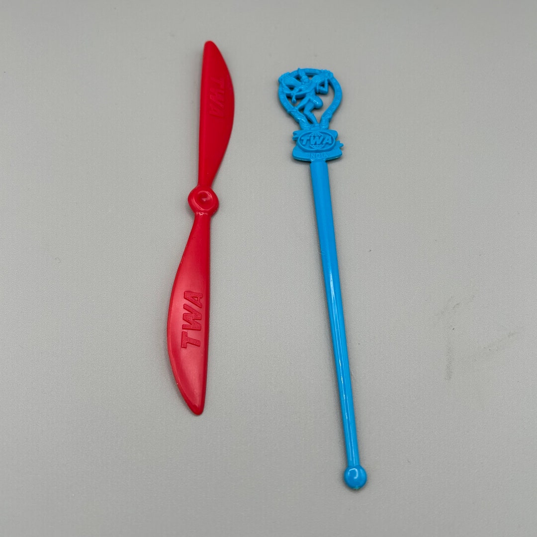 Vintage TWA Drink Stirrers. Airline Swizzle Sticks. TWA Propeller. TWA ...