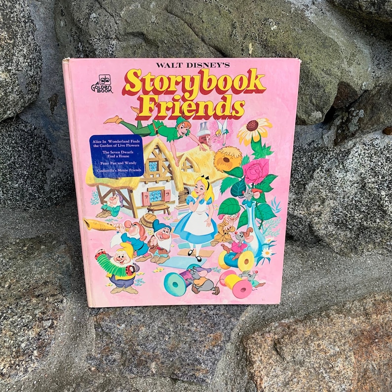 Walt Disney's Storybook Friends Large Vintage Golden - Etsy