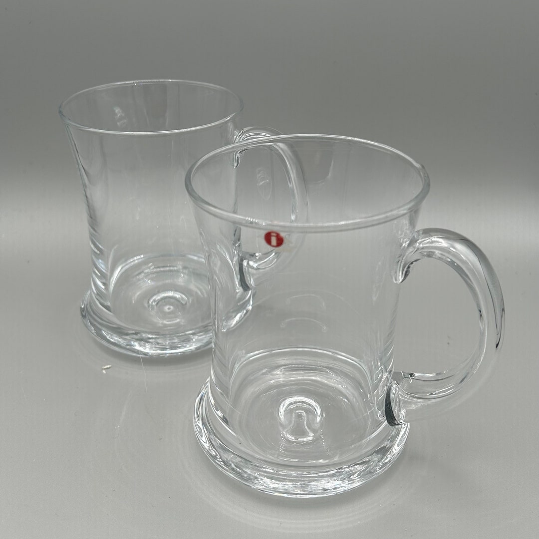Iittala Tavastia Handled Beer Mugs. 1970s. Tapio Wirkkala Glassware ...