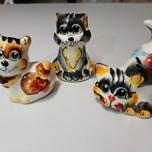 Cats Figurine Christmas Gifts for Cat Lover Sculpture Ceramic - Etsy