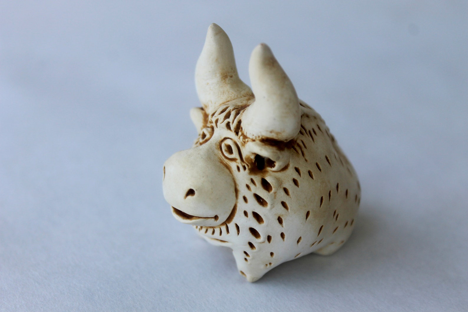 Small Bull Figurine Water Buffalo Animal Miniature Tiny Cow - Etsy