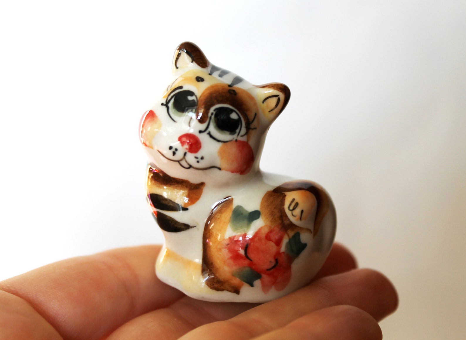 Cats Figurine Christmas Gifts for Cat Lover Sculpture Ceramic | Etsy