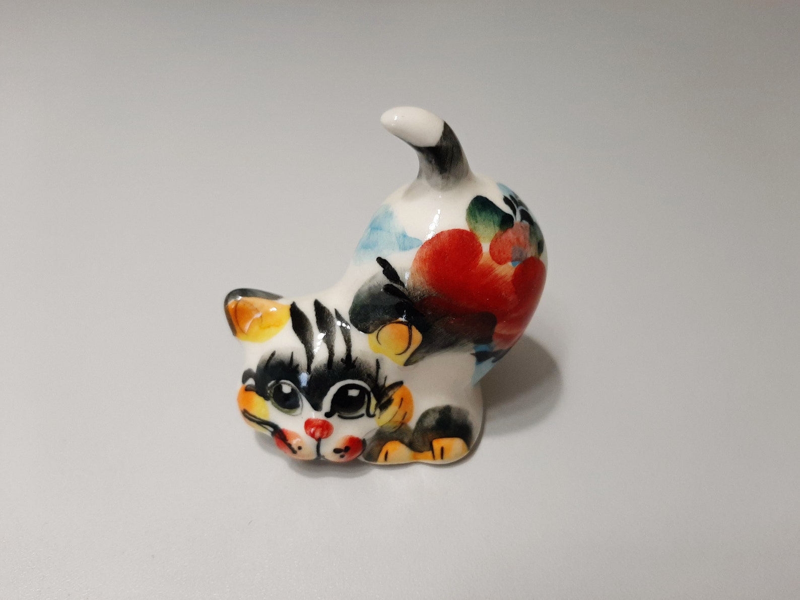 Cats Figurine Christmas Gifts for Cat Lover Sculpture Ceramic | Etsy