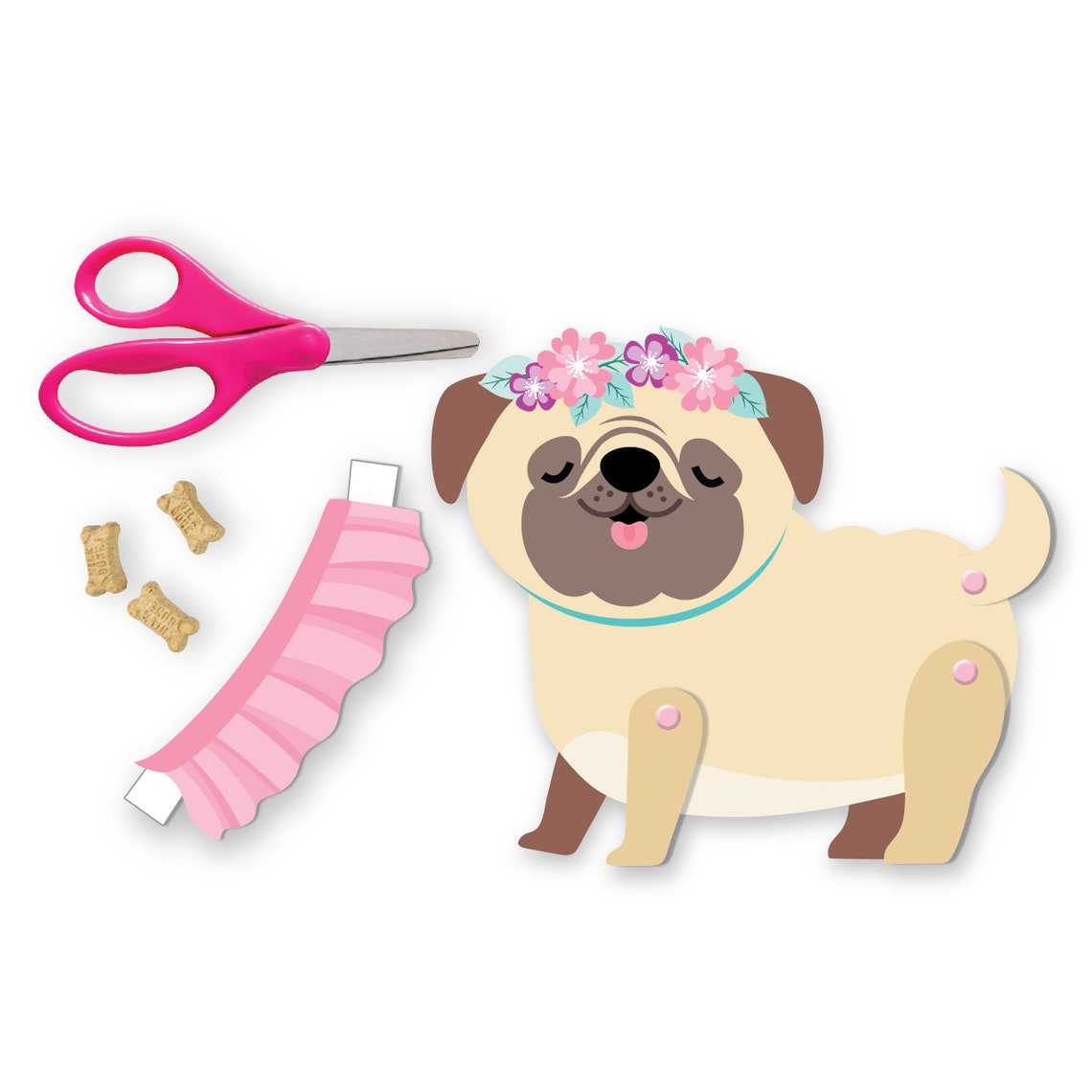 Articulated Pug Doll - Instant DIY Download - Paper Dolls - DIY Paper ...