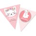 Kitten Birthday Bunting, Pink Floral Cat Banner (digital Files) - Etsy