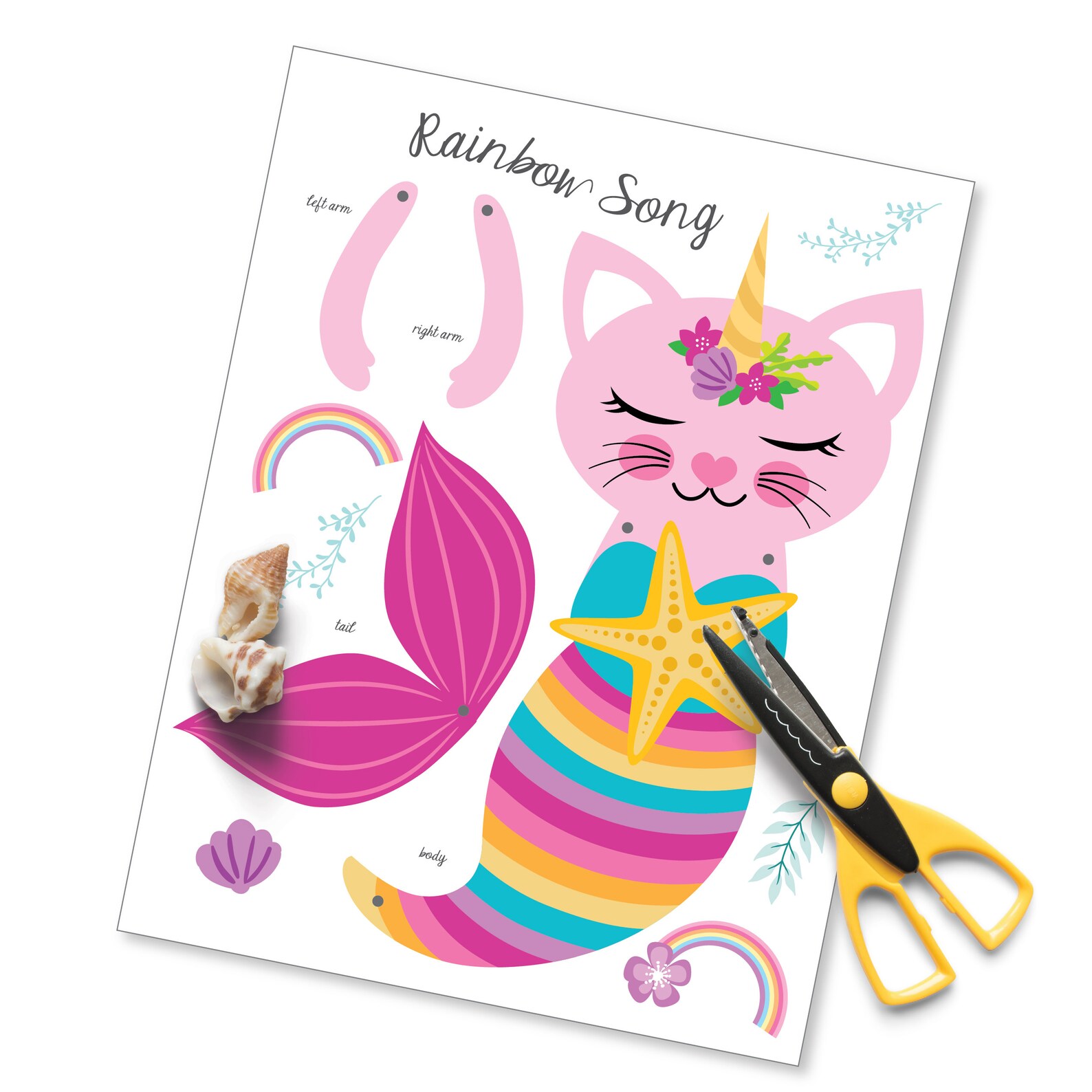 Articulated Paper Caticorn Dolls, DIY Craft (instant Download) - Etsy UK