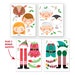 Christmas Elves 6 Articulated Paper Dolls Instant Download, Christmas ...