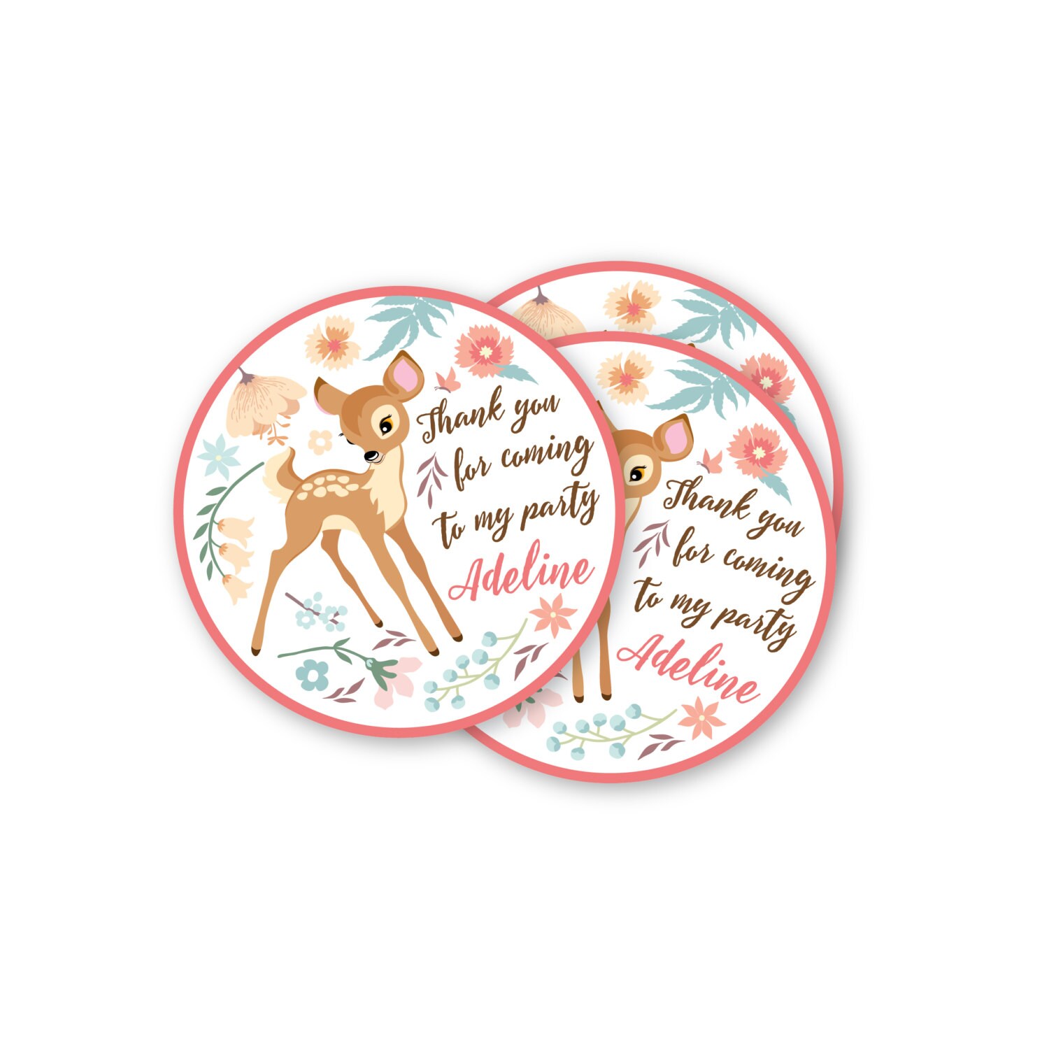 Baby Deer Favor Tag First Birthday Gift Tag Hang Tags - Etsy