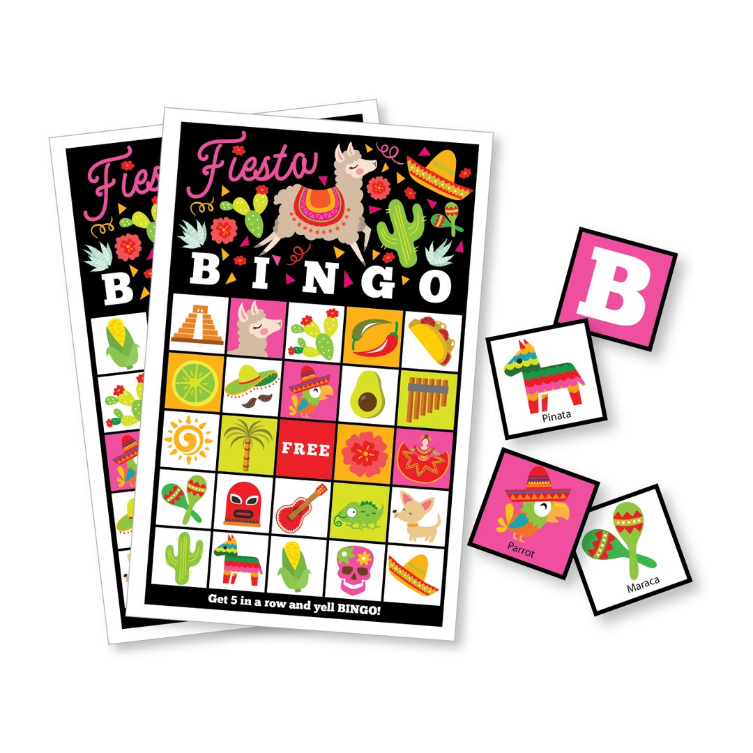 Fiesta BINGO Game, Comes With 50 Different Bingo Cards, Bingo Game for ...