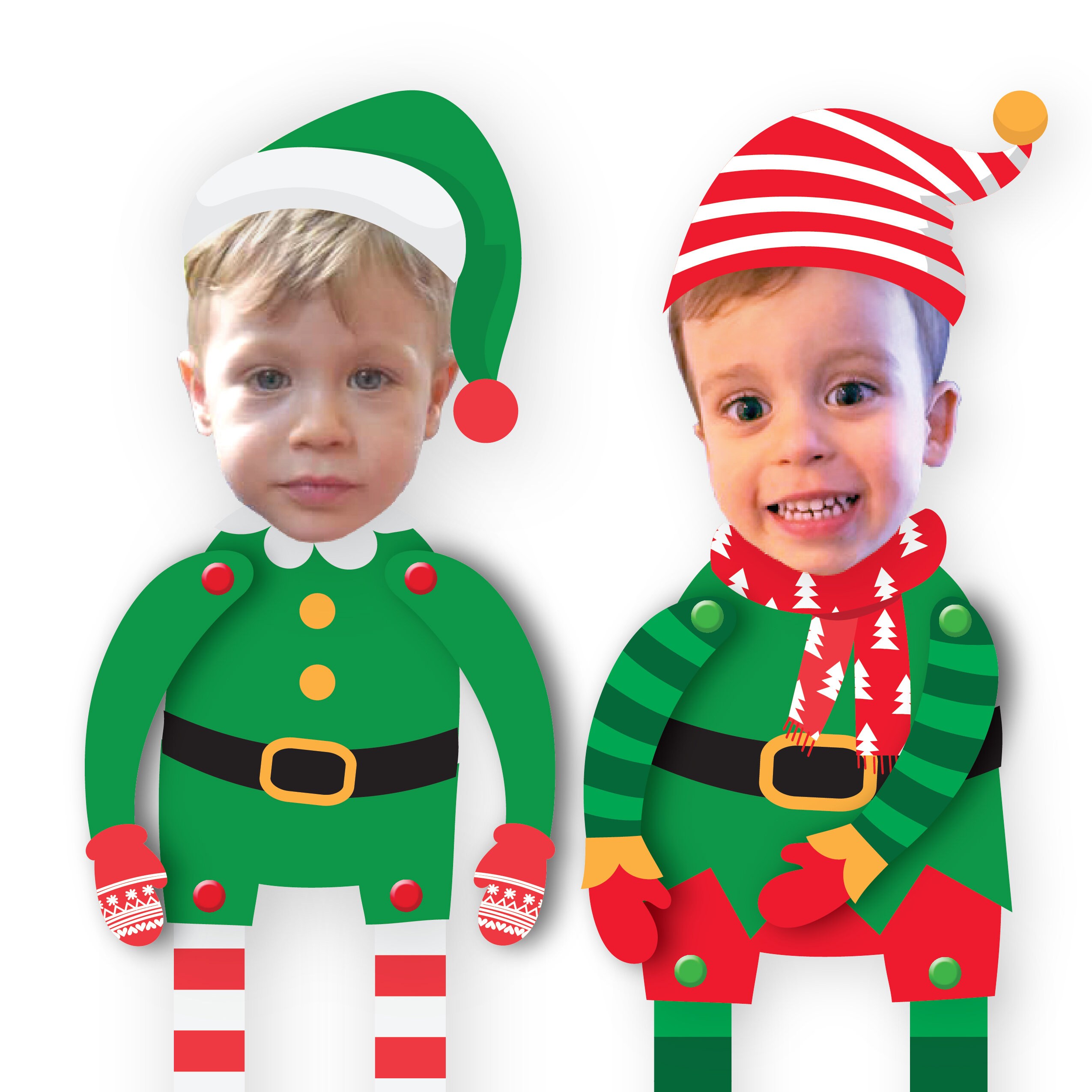 Christmas Elves 6 Articulated Paper Dolls Instant Download Christmas
