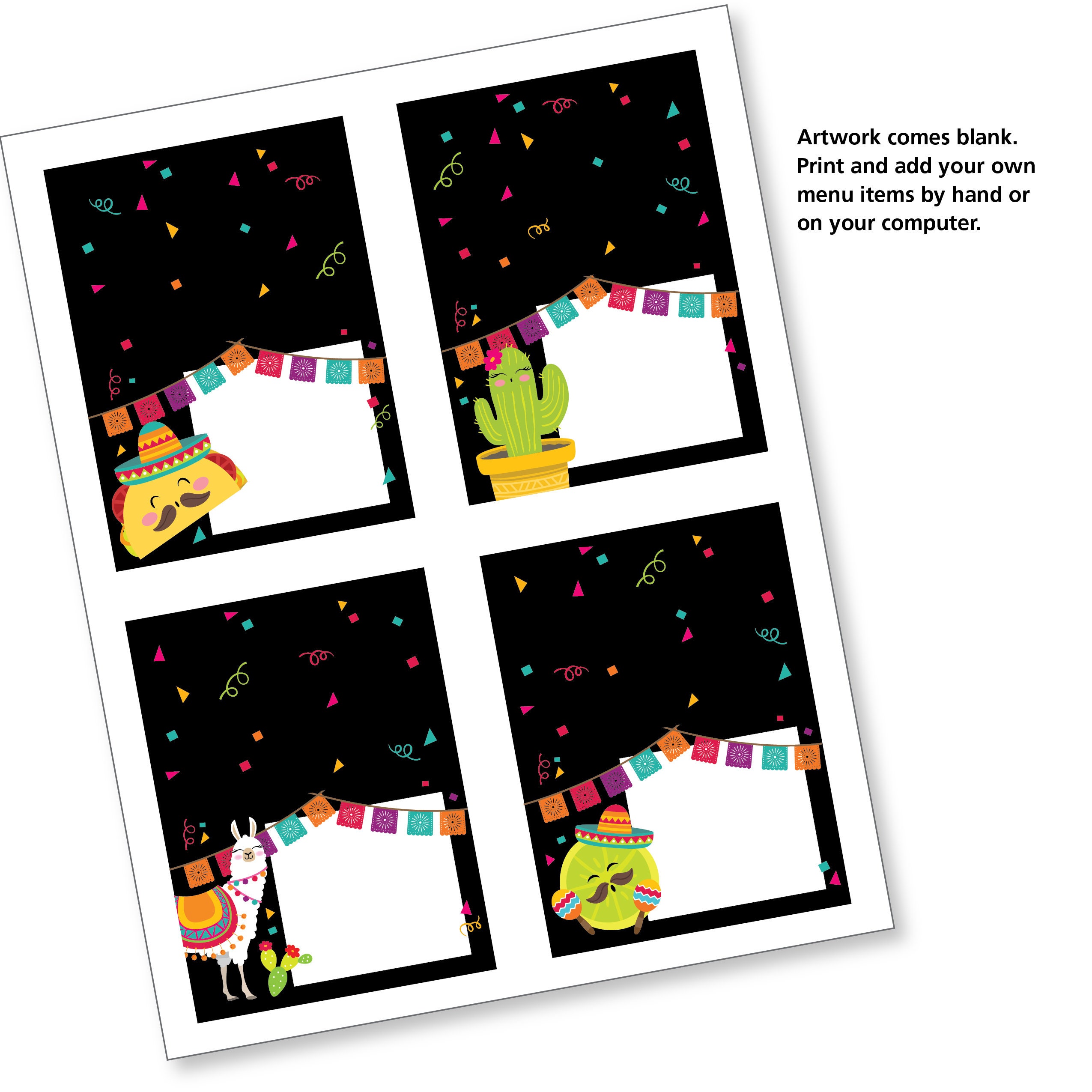 Printable Food Name Tags