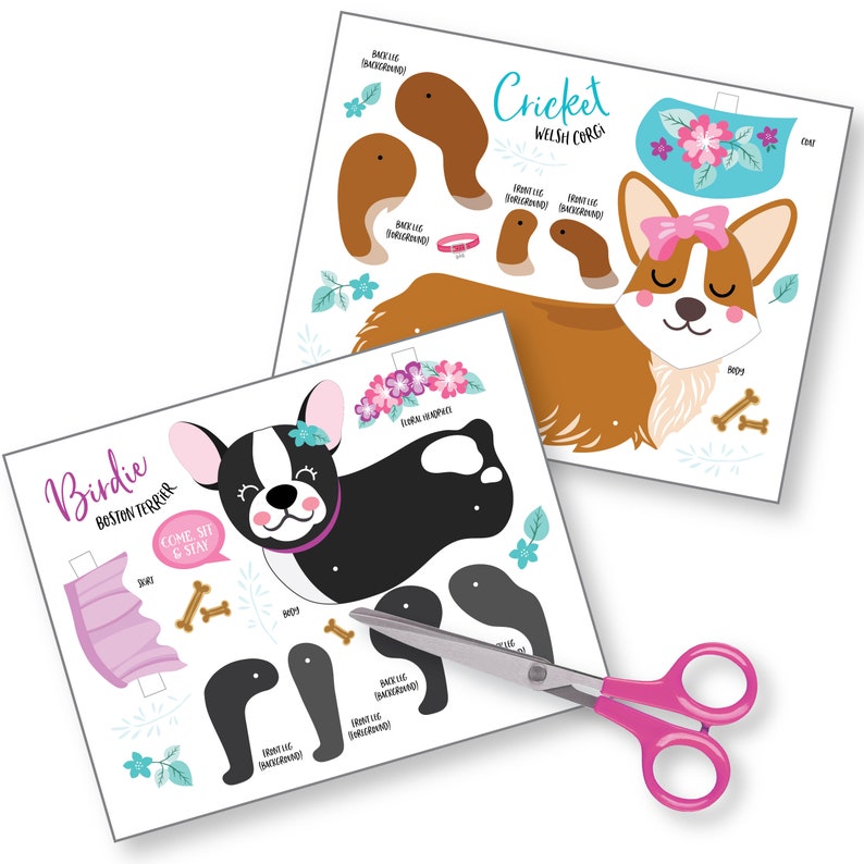 Articulated Paper Dog Dolls – DIY Puppy Party (instant Download) - Etsy UK