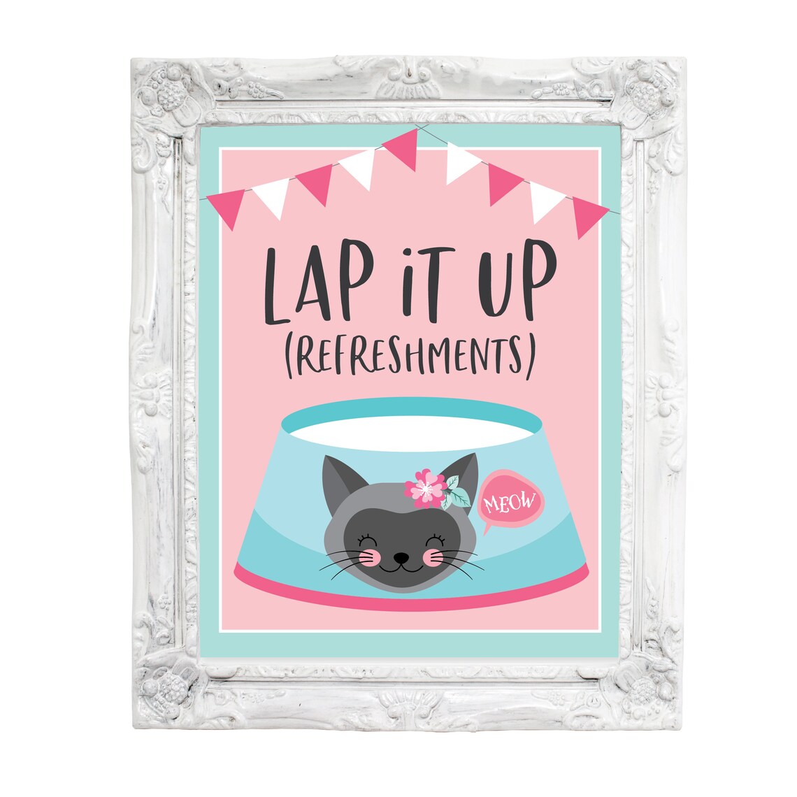 Cat Party Signs Kitten Cat Birthday Printable Signs Buffet | Etsy