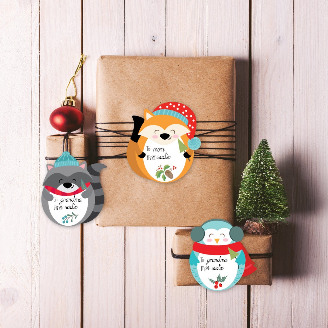 Christmas Gift Tags / Christmas Name Tags / Printable Holiday - Etsy