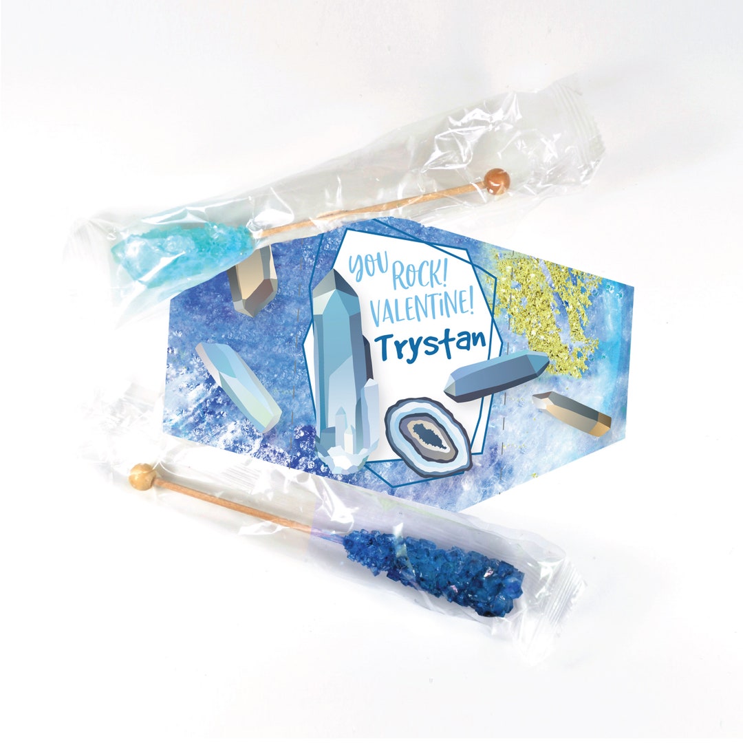 Boys Geode Valentines Day Card, Printable DIY Classroom Card, Printable ...