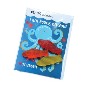 Octopus Valentines Day Cards, Printable DIY Valentine Classroom Cards ...