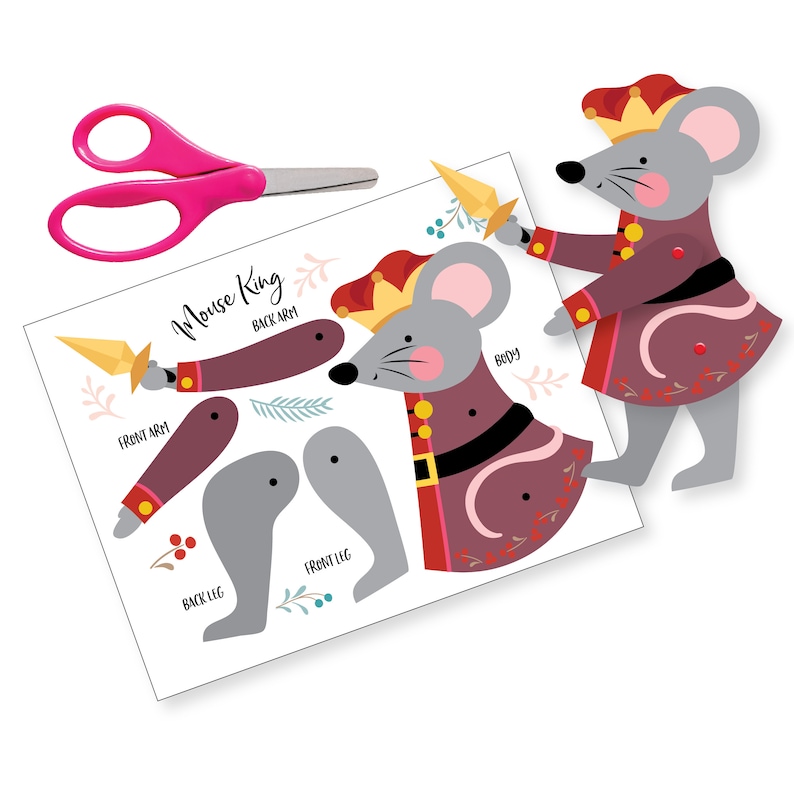 Nutcracker Ballet 3 Articulated Paper Dolls, Instant DIY Download ...