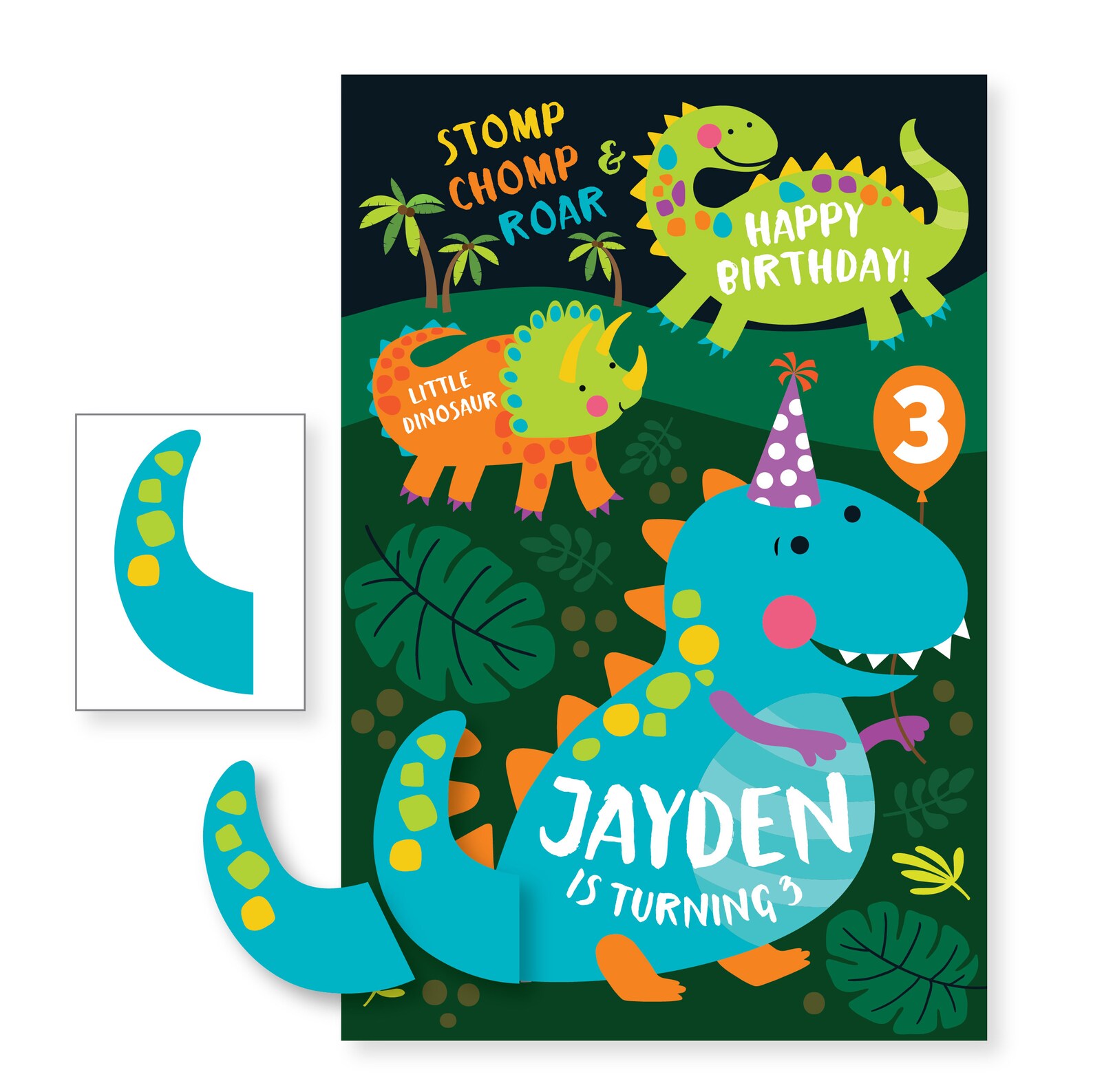 Pin the Tail on the Dinosaur Boys Party Game Printable - Etsy