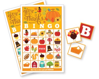 Thanksgiving Turkey Bingo Game for Kids Printable November - Etsy