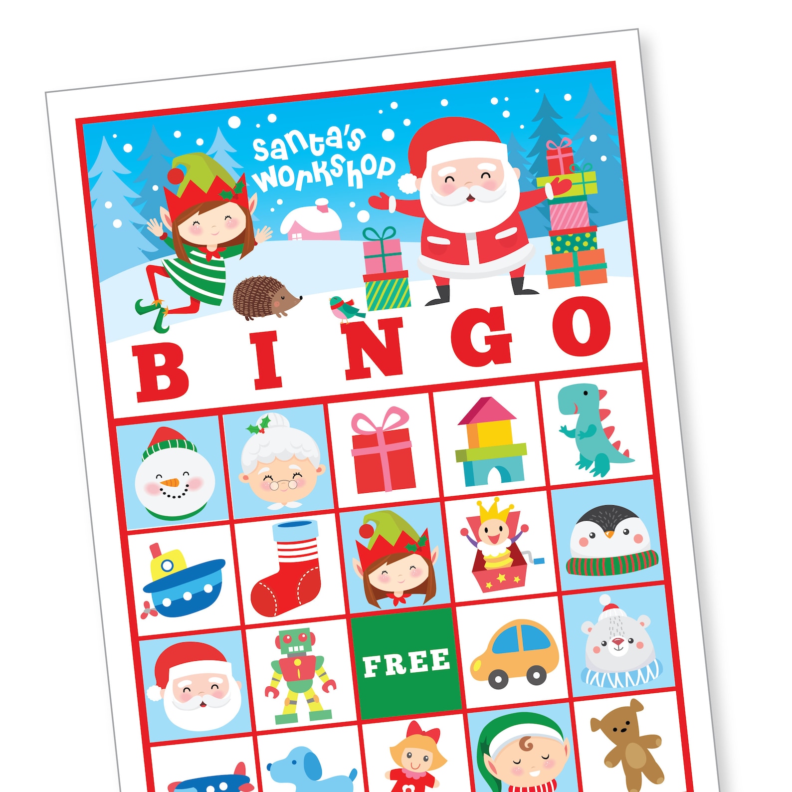 Christmas BINGO Game Santa's Workshop BINGO Elf Bingo - Etsy