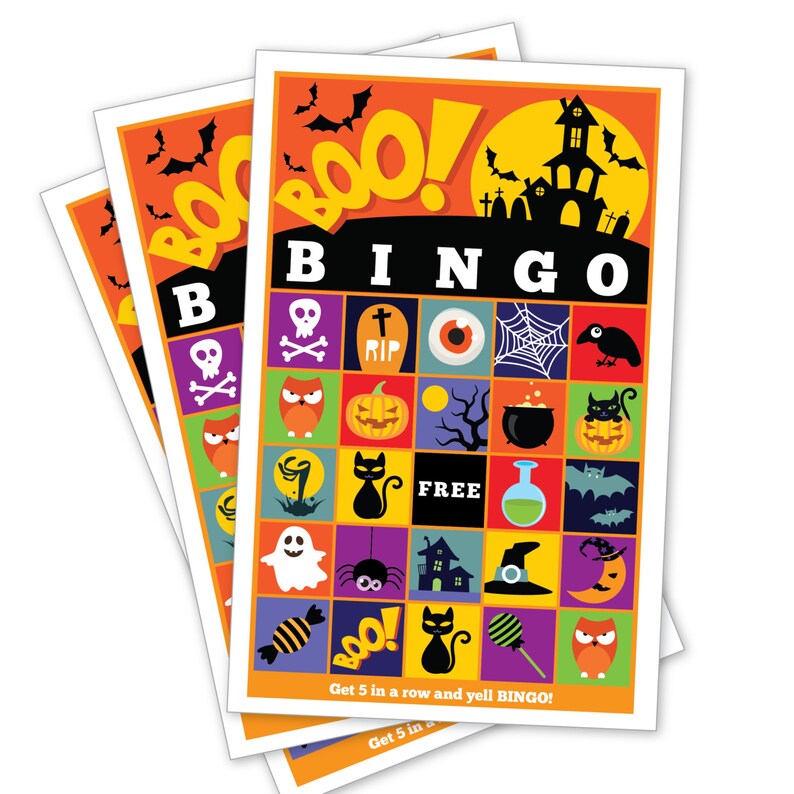 Halloween Bingo Game – Printable Kids Party Activity (instant Download ...