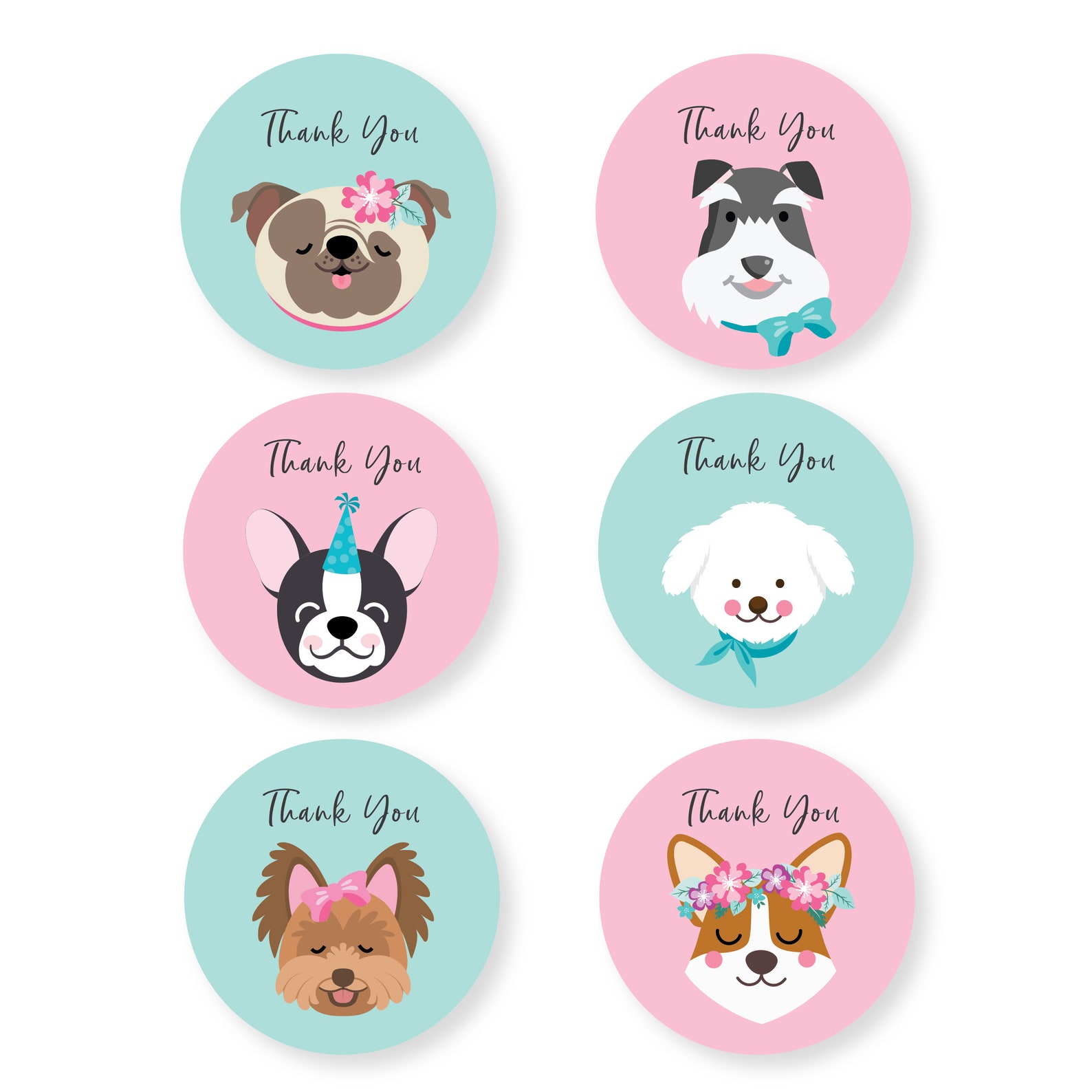 Adopt a Puppy / Certificate / Adoption Sign / Favor Tag / Pink Dog ...