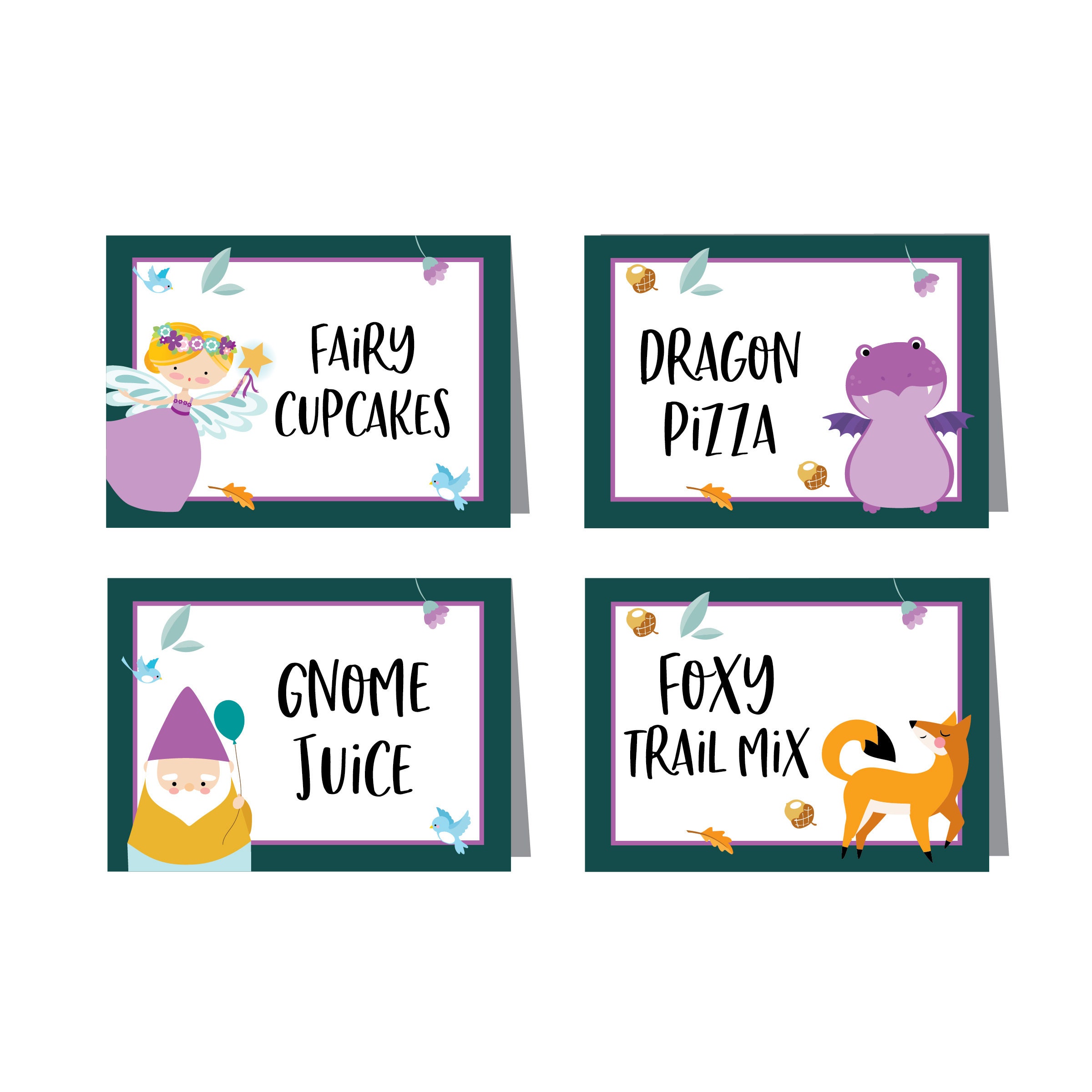 Printable Food Name Tags