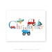 Boy's Name Art Printable Art Nursery Art DIY Art - Etsy