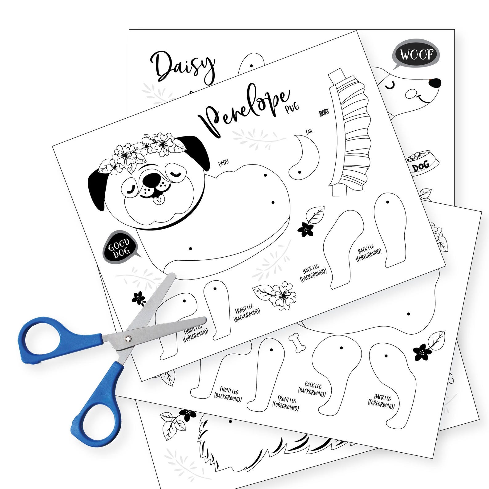 Articulated Paper Dog Dolls – DIY Puppy Party (instant Download) - Etsy