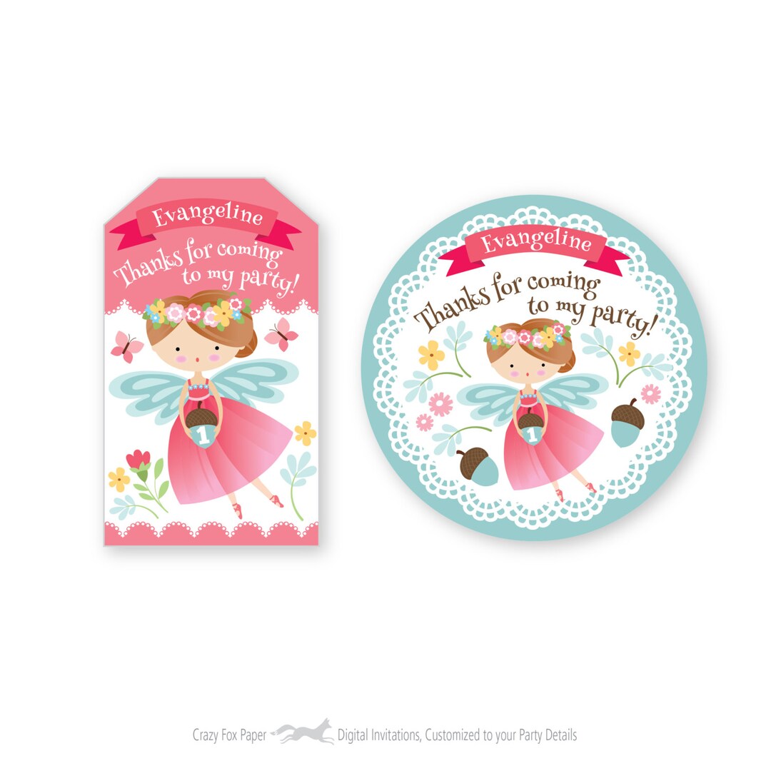 Fairy Favor Tag Gift Tag Hang Tags Thank You Tags Fairy - Etsy Canada