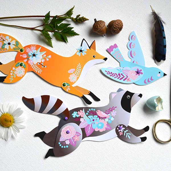 Animal Paper Dolls - Etsy