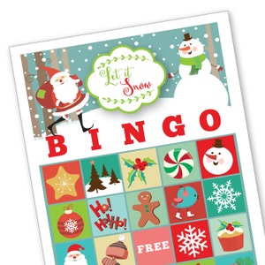 Ho, Ho, Ho BINGO Game - Let It Snow BINGO - Kid's Printable Bingo Game ...
