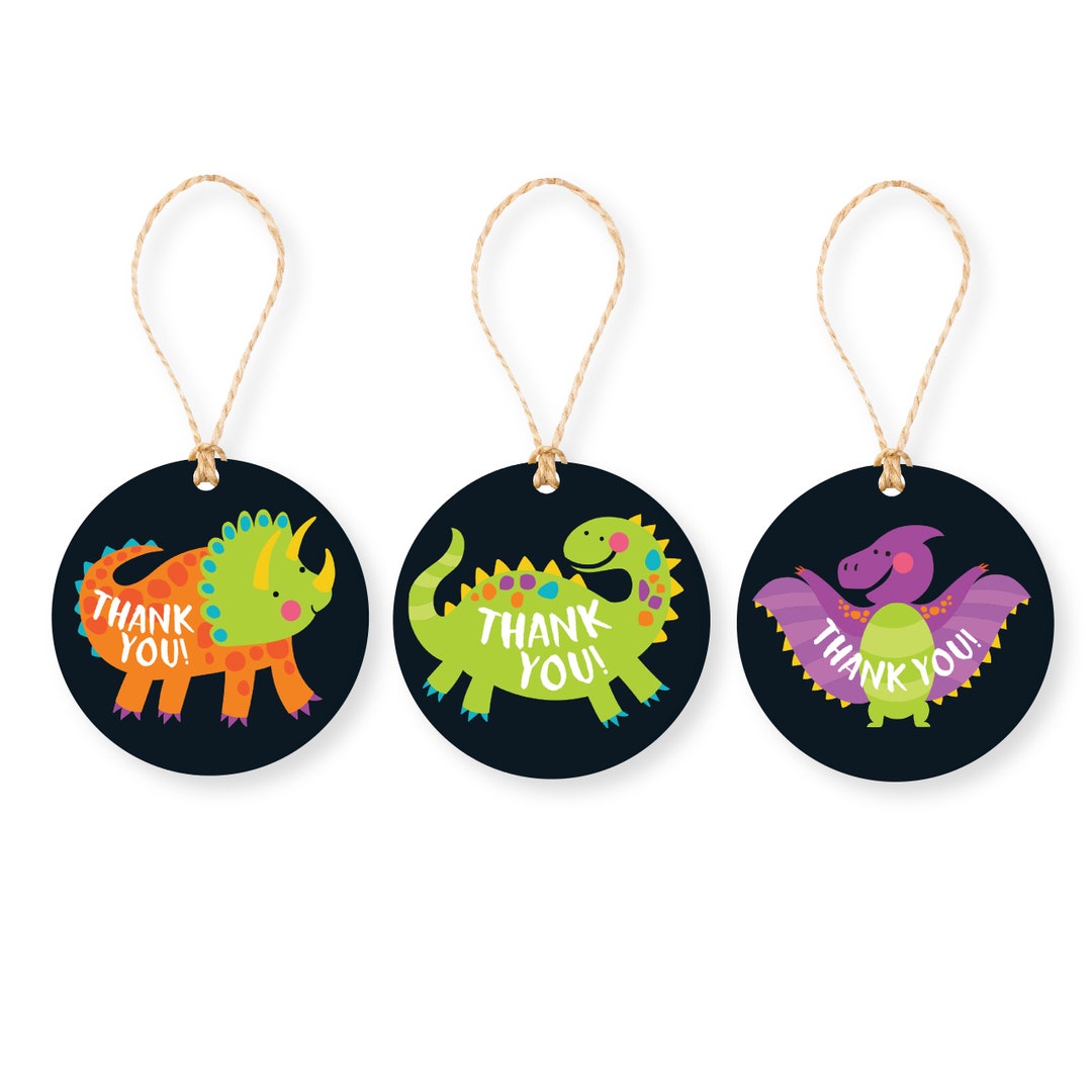 Dinosaur Party Favor Tags, Dino Birthday Printable Tag, Boys Dinosaur ...